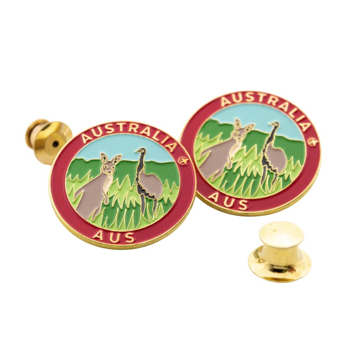 Kangaroo & Emu National Animals of Australia Travel Pin Collection ...