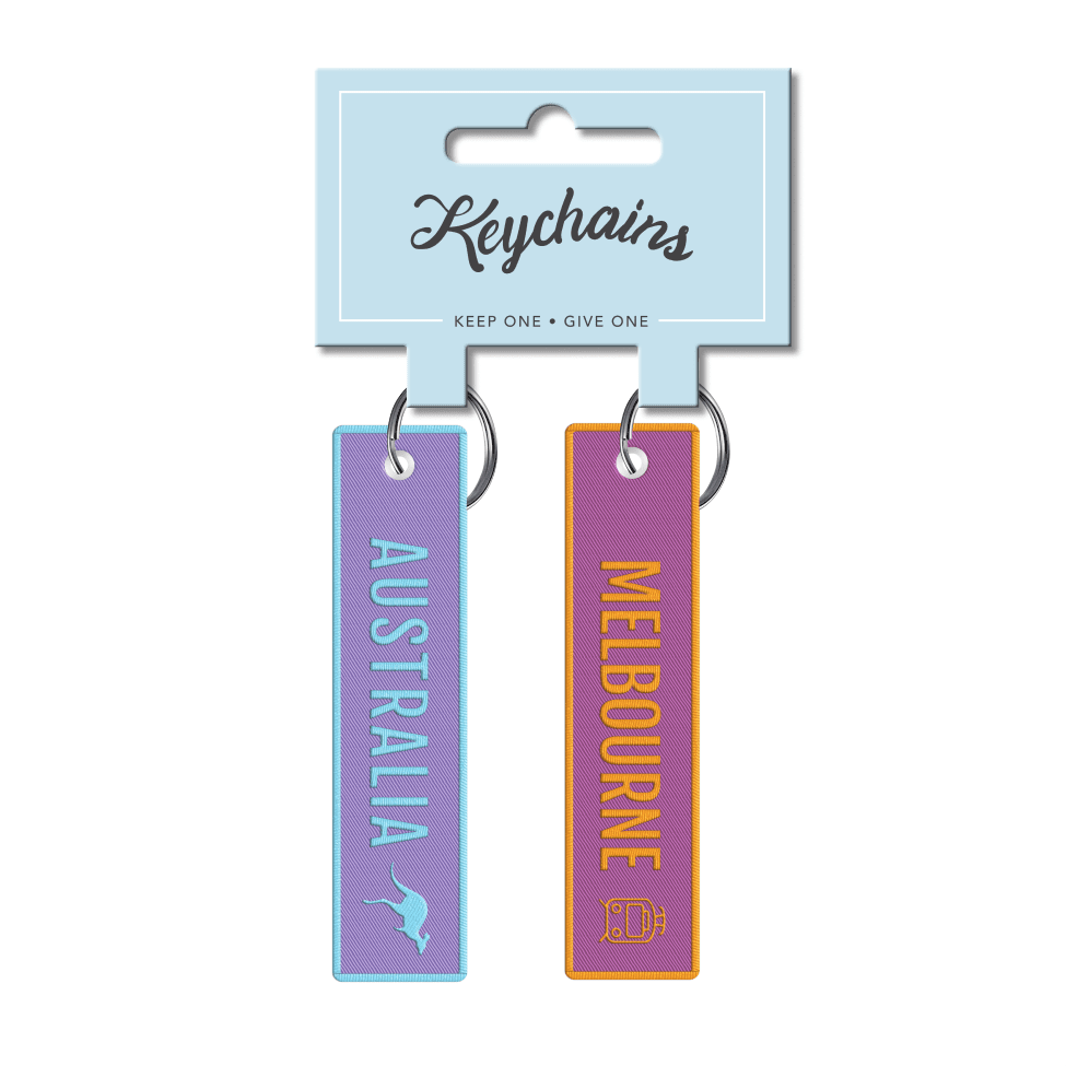Melbourne Embroidery Keychain 2pk – Monda Pins