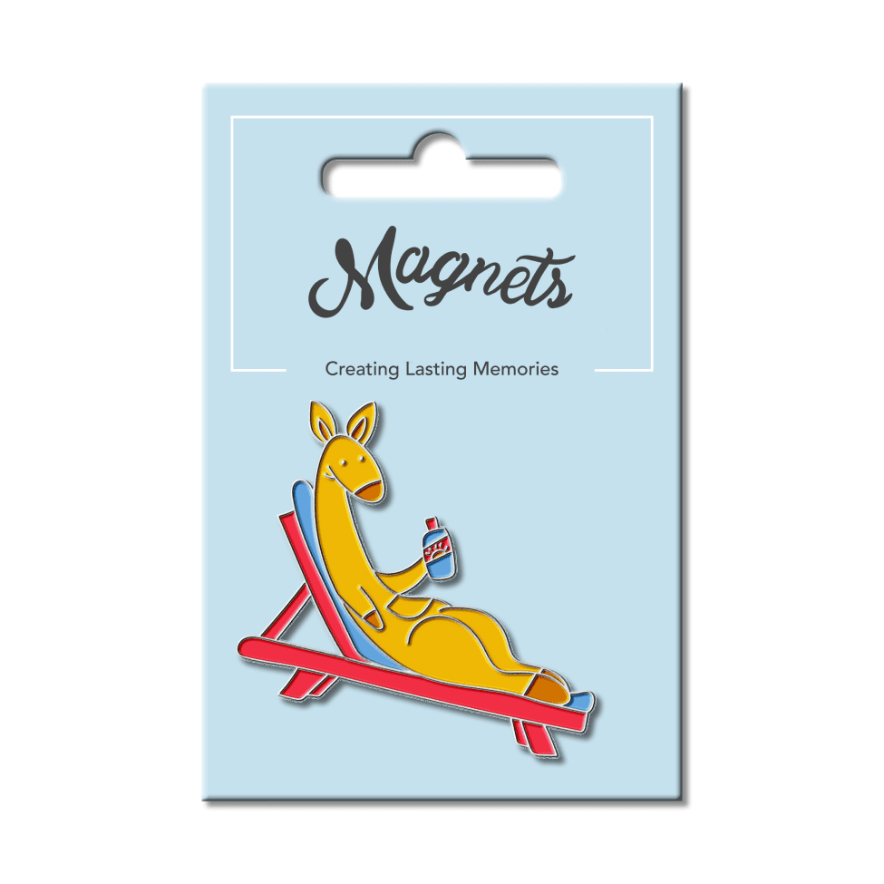 Ozzy Friends Kangaroo Sun-tanning Fridge Magnet – Monda Pins